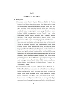 PENERAPAN METODE TASMI’ DALAM MENINGKATKAN KUALITAS MENGHAFAL AL-QUR’AN SANTRI TAKHASSUS TAHFIDZ ...
